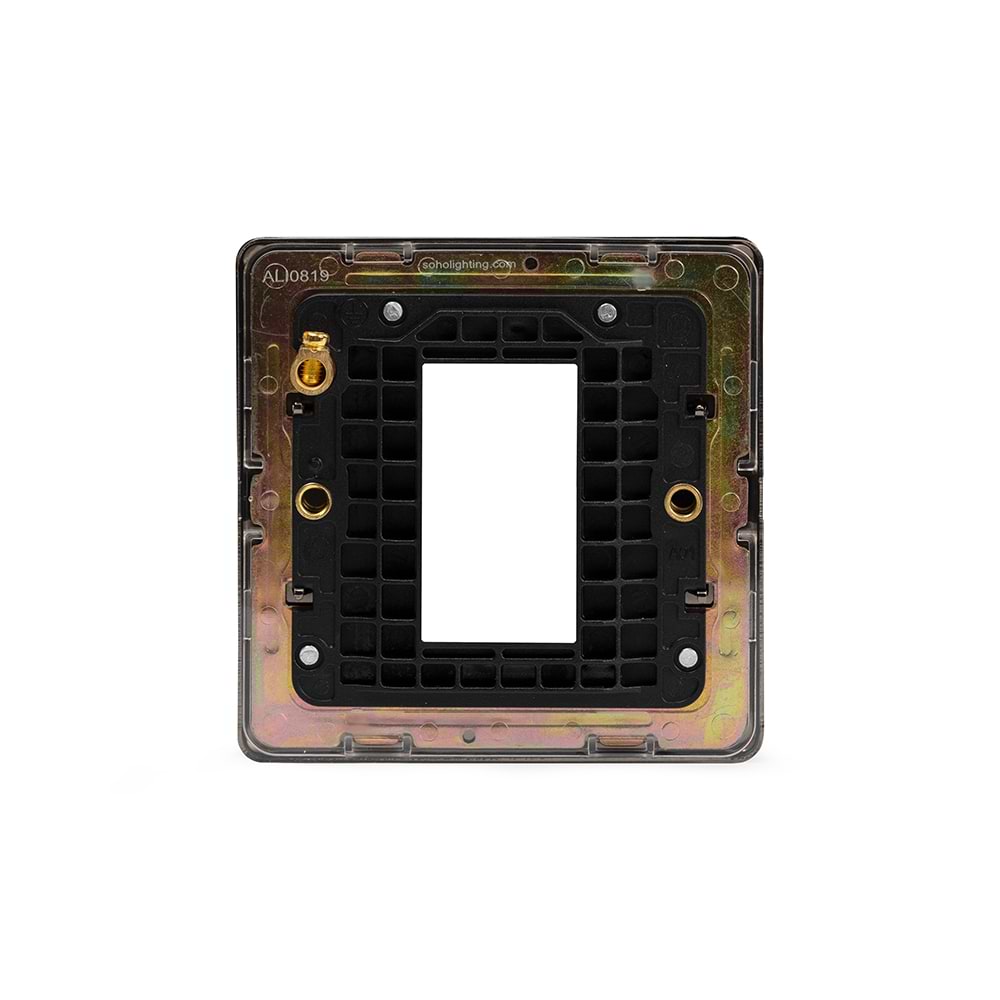 The Charterhouse Collection Aged Brass Single Data Plate 1 Module Blk ...