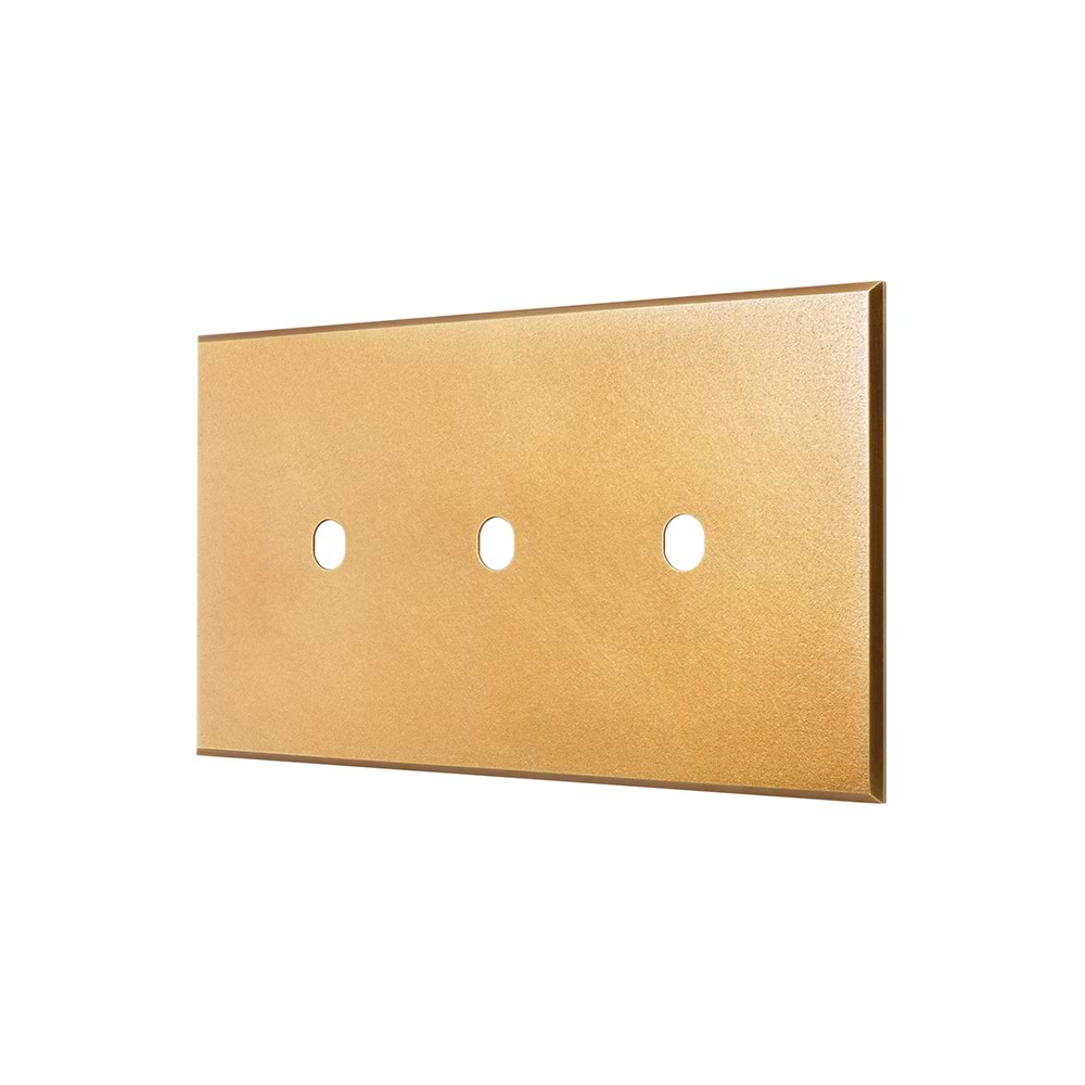 Soho Lighting Natural Brass 3 Gang TM Rectangular Module Grid Switch ...