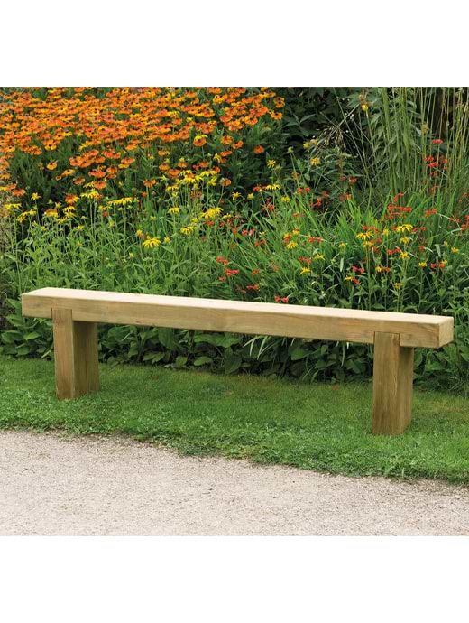 Forest Garden Single Sleeper Bench 1.8m