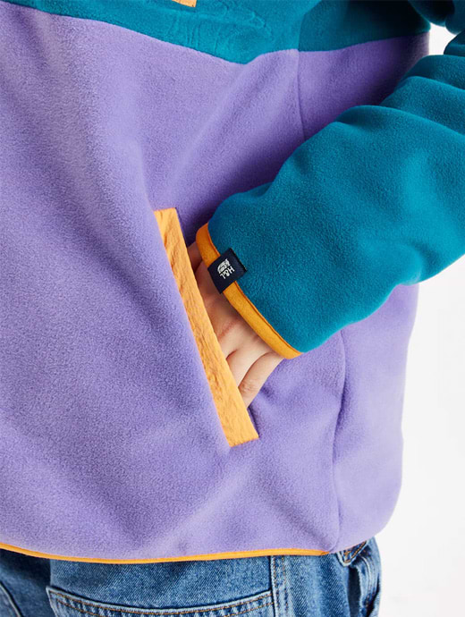 Harper & Lewis Unisex Oleander Popper Neck Fleece Colour Block