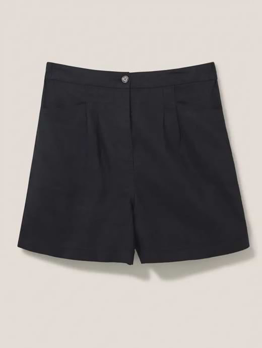 White Stuff Women's Rowena Linen Short Pure Black