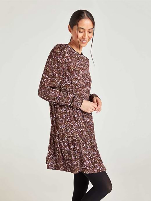 Thought Women's Lilith Lenzing EcoVera Dress Chocolate Brown