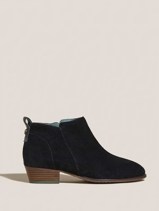 White Stuff Women's Willow Suede Ankle Boot Pure Black