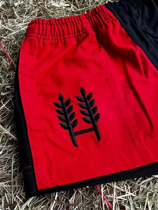 Hexby Harlequin Kids Shorts Red/Black | Griggs Agri