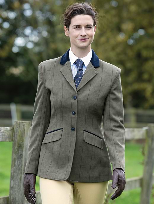 Equetech Bellingham Stretch Deluxe Tweed Riding Jacket Green | Griggs ...