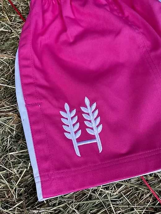 Hexby Unisex Pink/White Harlequin Shorts