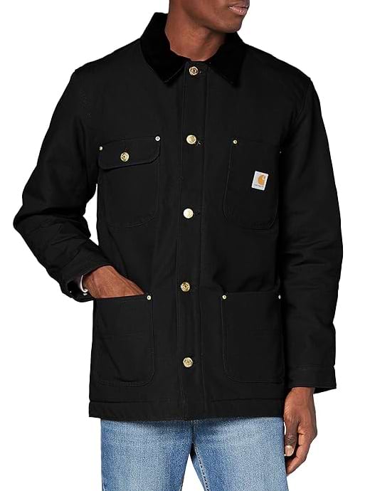 Carhartt Loose Fit Firm Duck Blanket-lined Chore Coat Black | Griggs Agri