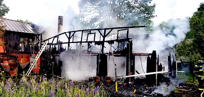 Fire destroys occupied wing of Old Hill barn | Westport Journal