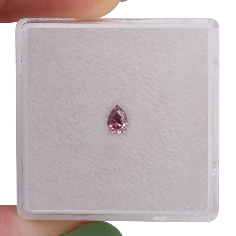 0.13 carat, Fancy Intense Purple Pink Diamond, Pear Shape, (I1) Clarity, GIA, SKU 145233