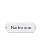 Enamel Bathroom Sign White | Garden Trading
