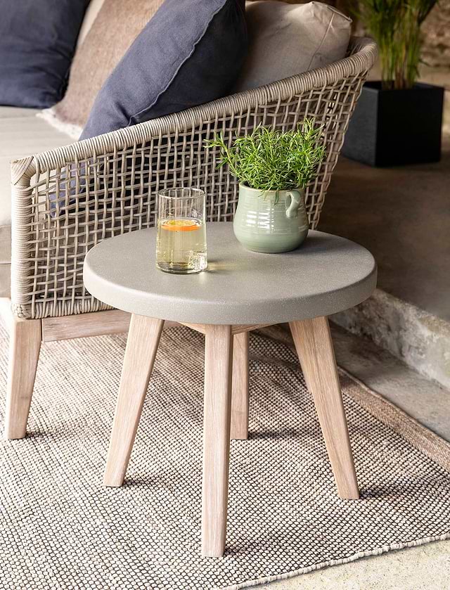 Garden side table grey store
