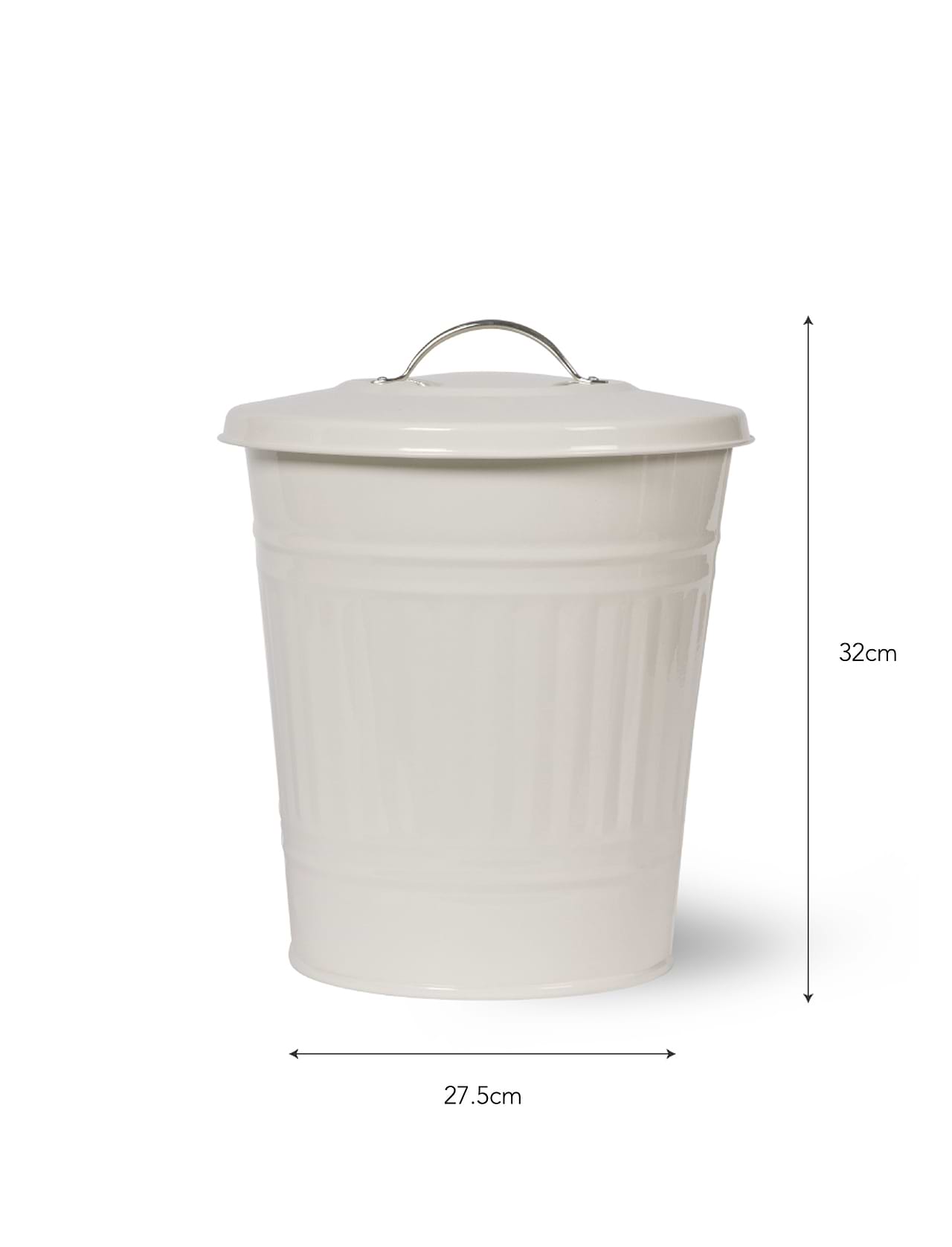 White metal dustbin store