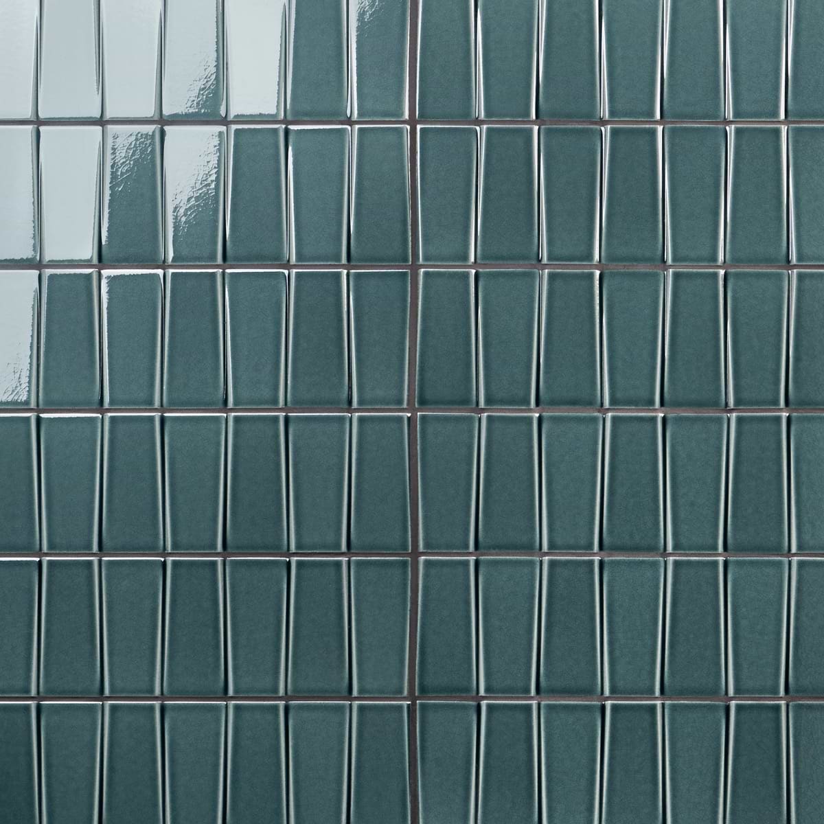 Colorplay Steps Emerald Green 4.5x18 3D Glossy Crackled Ceramic Tile ...