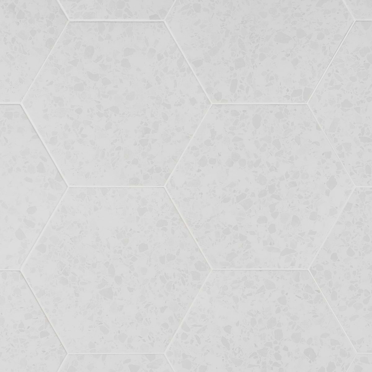 Six Hexagon White 12.5" Matte Porcelain Tile | Tilebar.com