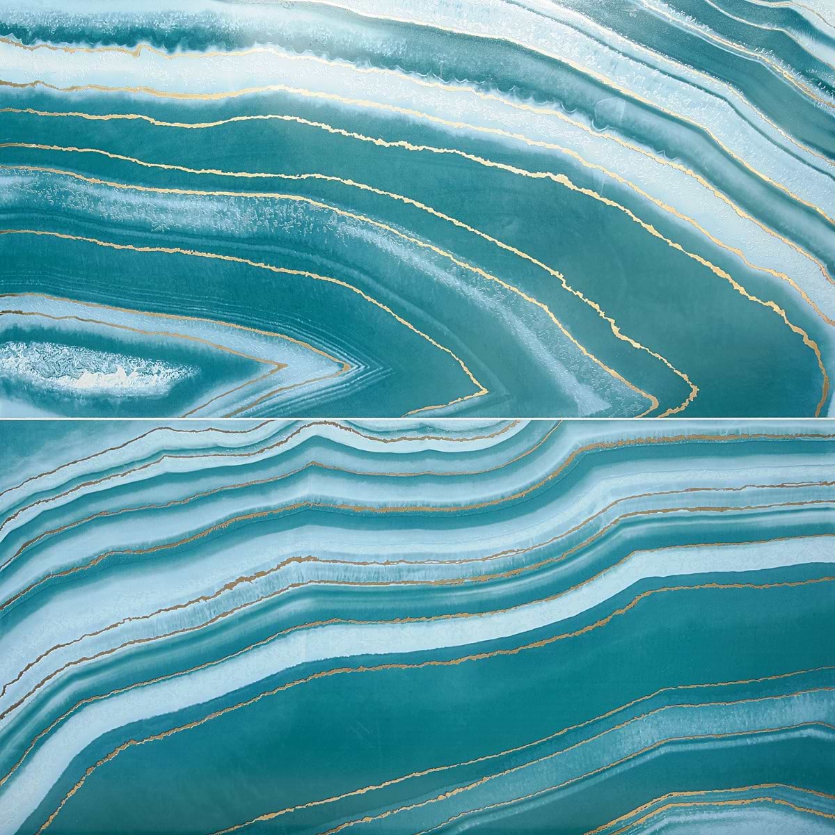 Agate Art Ocean 24x48 Artisan Decor Porcelain Tile | Tilebar.com