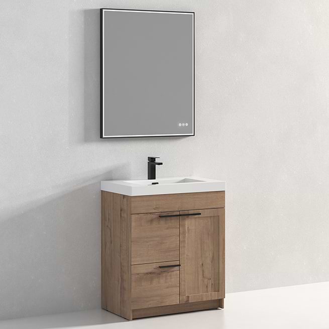Mona Classic Oak 30 Inch Bathroom Vanity | TileBar.com