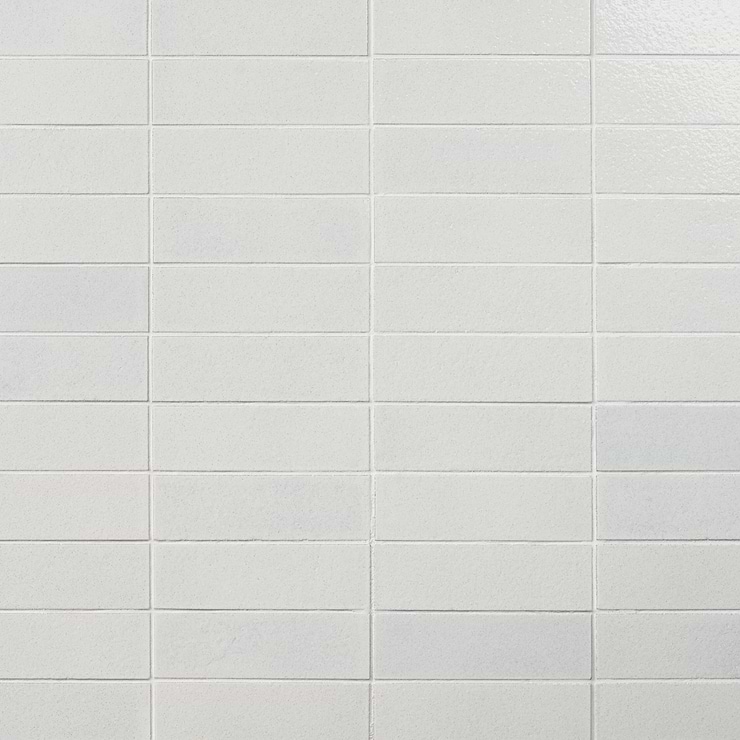 Buy Color One Cotton White 2x8 Glossy Lava Stone Tile | TileBar.com