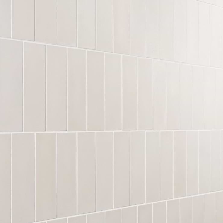 Buy Color One Chalk White 2x8 Matte Cement Tile | TileBar.com