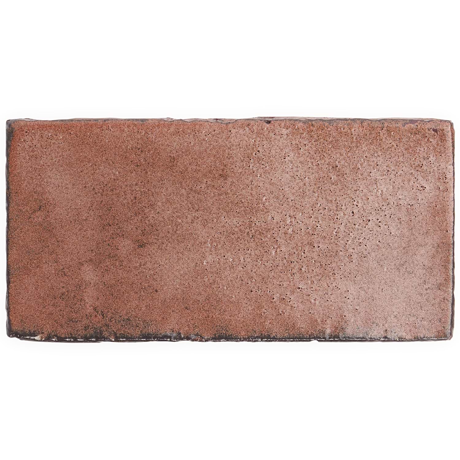 Sample-Emery Copper 4x8 Metallic Handmade Crackled Terracotta Subway Tile