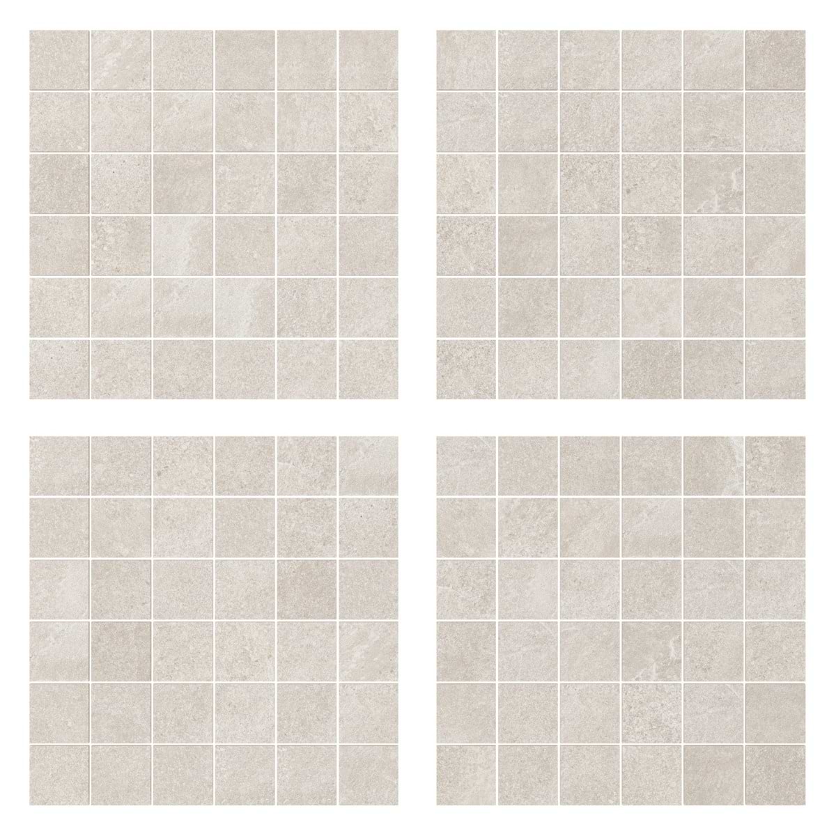 Era Linen White 2x2 Limestone Look Matte Porcelain Mosaic Tile ...