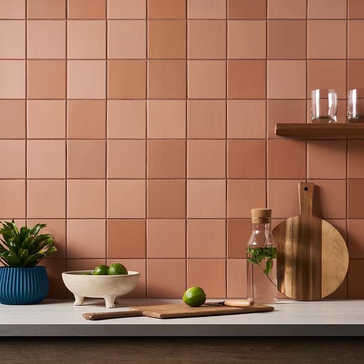 Born Terracotta 5x5 Matte Porcelain Tile | Tilebar.com