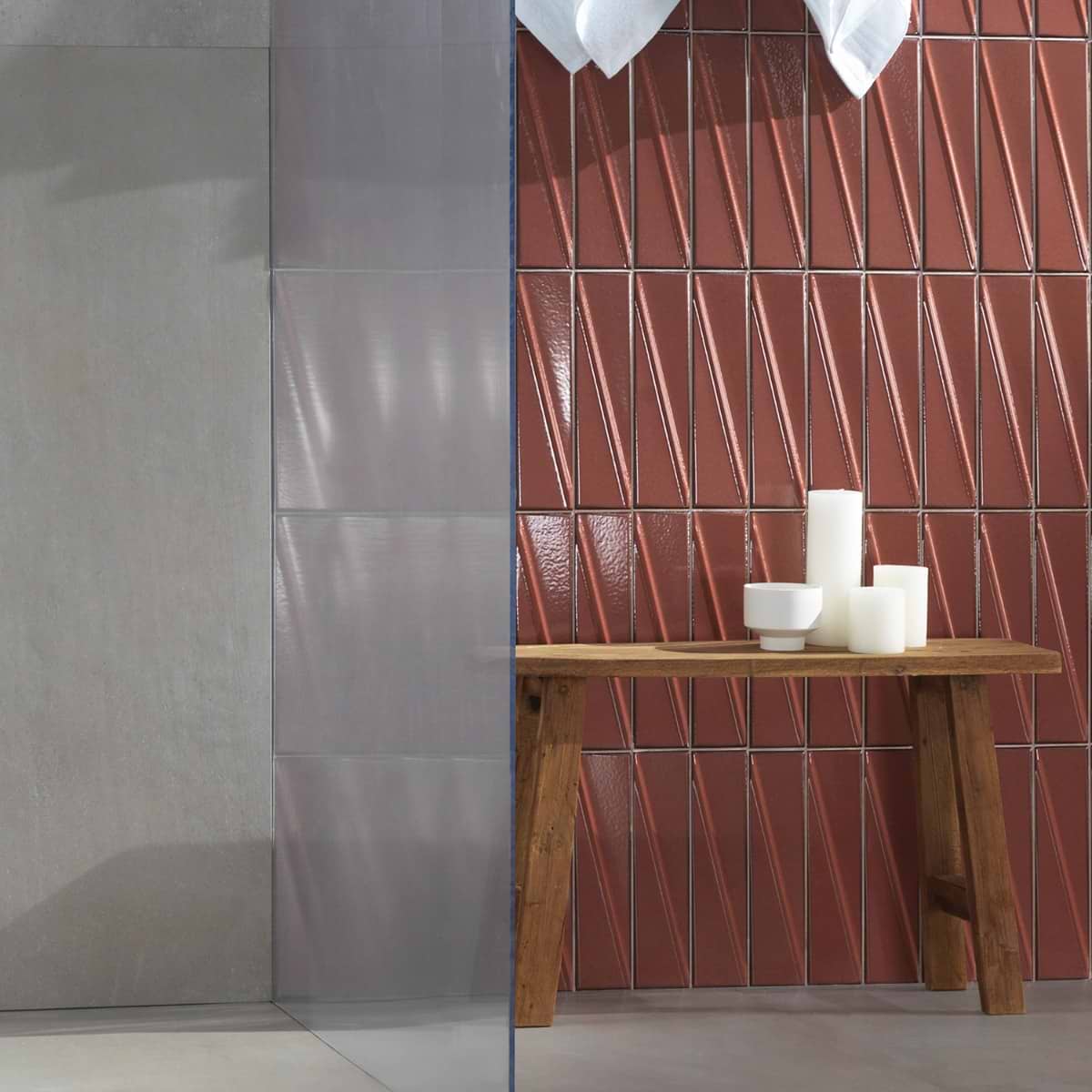 Axelle Ruby Red 3x12 Glossy Ceramic Subway Tile | Tilebar.com