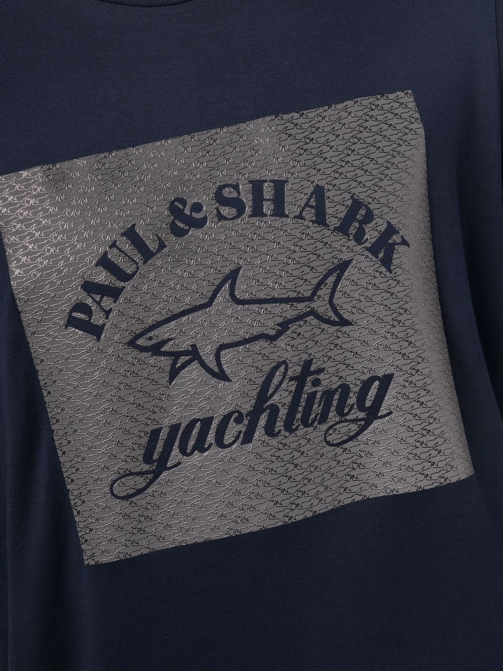 ג'ק מונסונגו JackMonsonego - טי שירט Paul&Shark שחורה פרינט מרובע