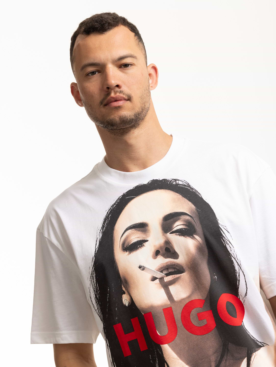 ג'ק מונסונגו JackMonsonego - HUGO t shirt woman cigaret חולצה בצבע לבן ...